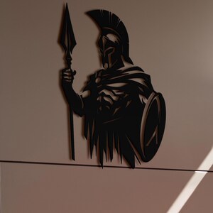 Spartan Warrior Metal Wall Art | Greek Soldier Decor | Unique Spartan ...