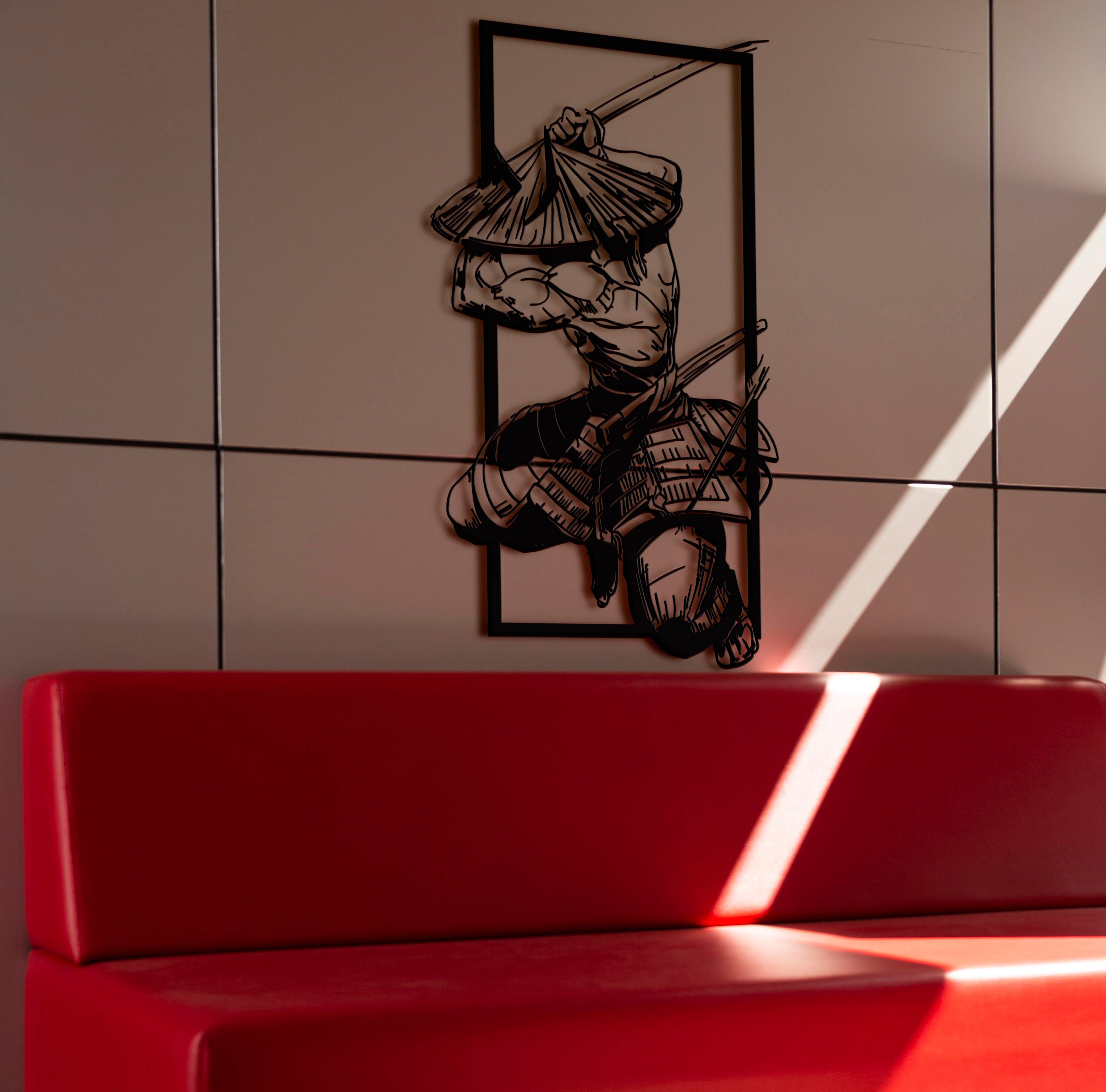 Metal Samurai Wall Art Samurai Warrior Art Game Room Wall - Etsy