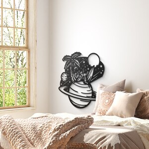 Metal Astronaut Wall Art Surreal Space Wall Decor Astronaut - Etsy