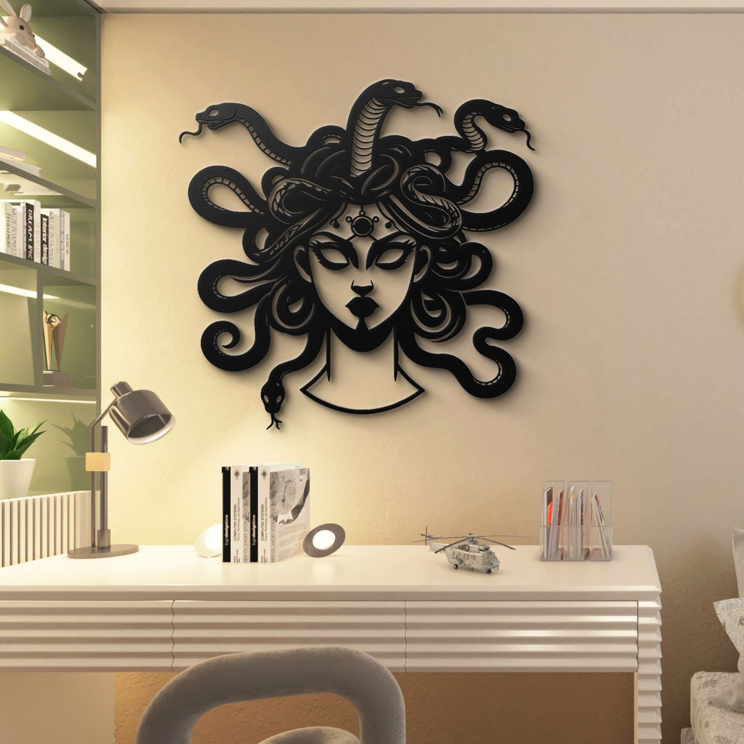 Medusa Metal Wall Art Mythical Gorgon Design Bold Gothic Home Decor - Etsy