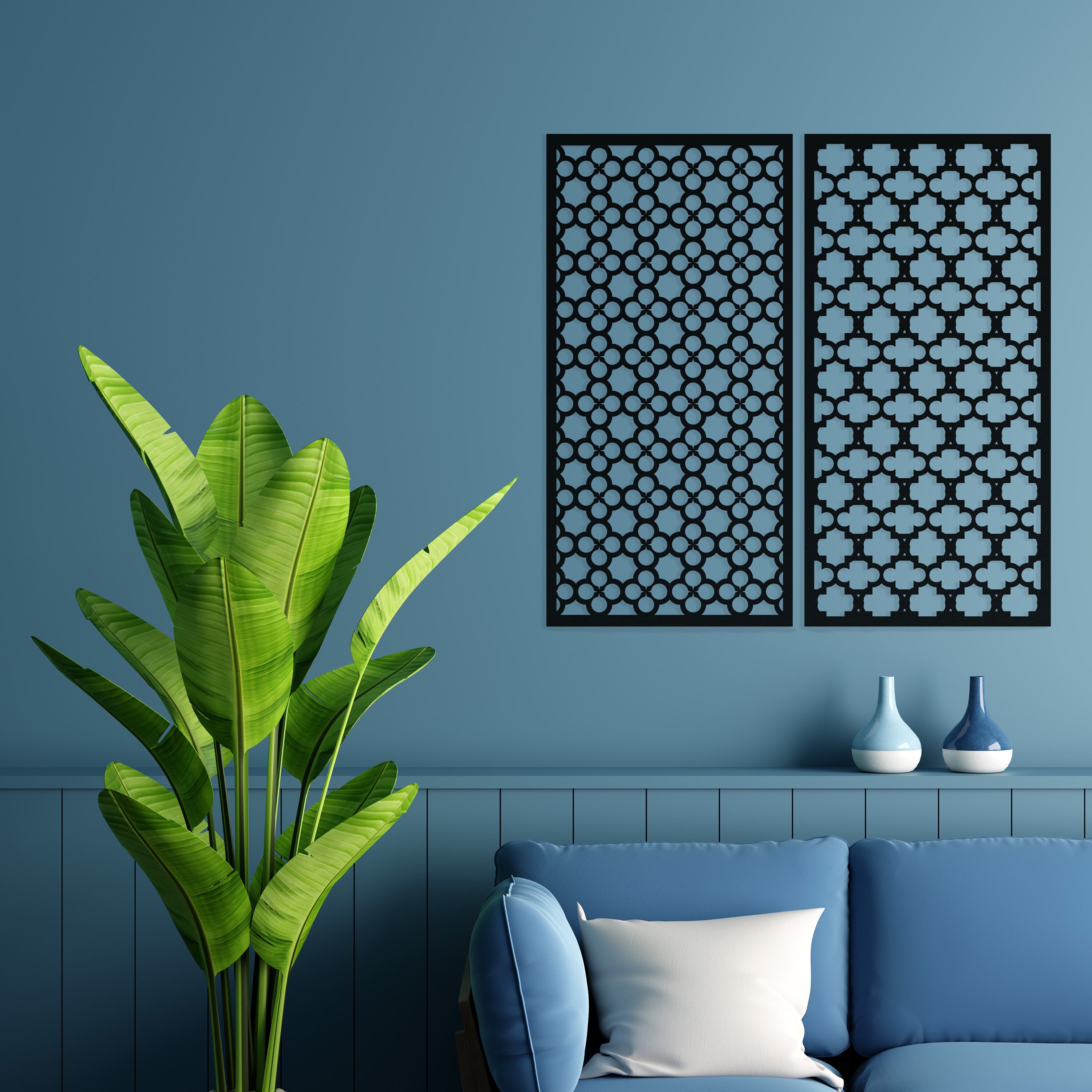 Repetitive Geometric Patterns Metal Wall Panel Repeating - Etsy