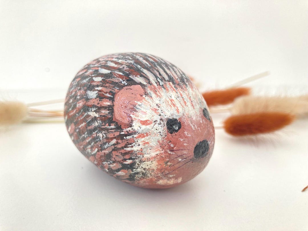 Hedgehog Painted Rock, Hedgehog Gift for Animal Lover, Woodland Animals ...