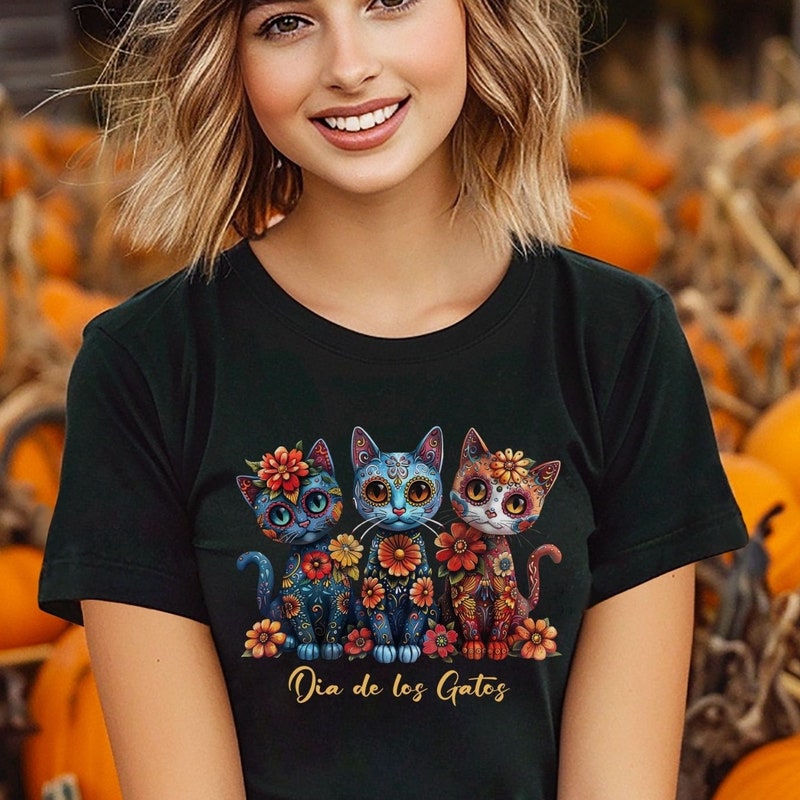 Dia De Los Gatos Shirt - Etsy
