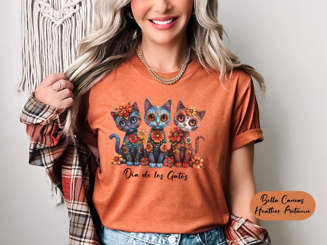 Day of the Dead Shirt,dia De Los Muertos Shirt,dia De Los Gatos Shirt ...