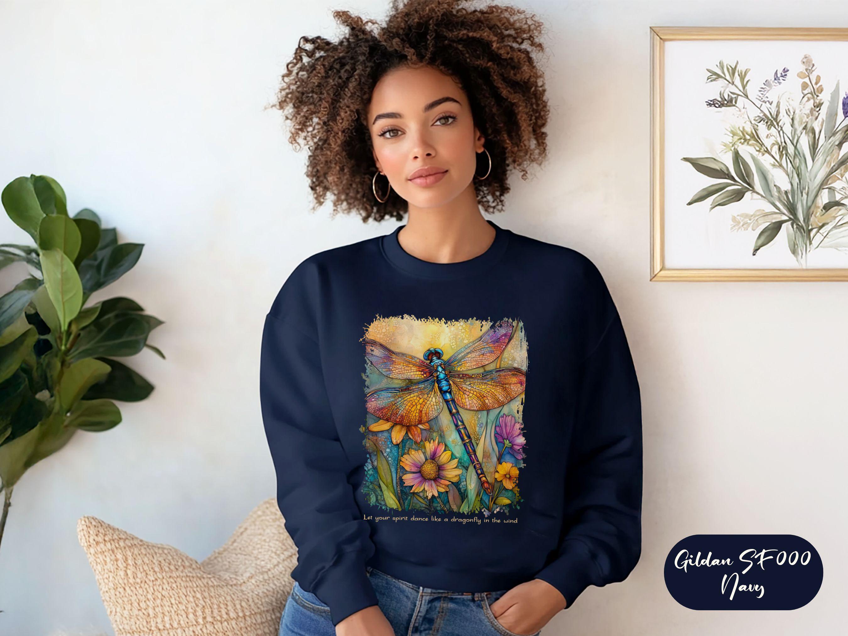 Dragonfly Floral Sweatshirt,boho Dragonfly Sweater,nature Lover Sweater ...