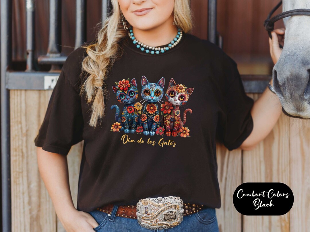 Day of the Dead Shirt,dia De Los Muertos Shirt,dia De Los Gatos Shirt ...