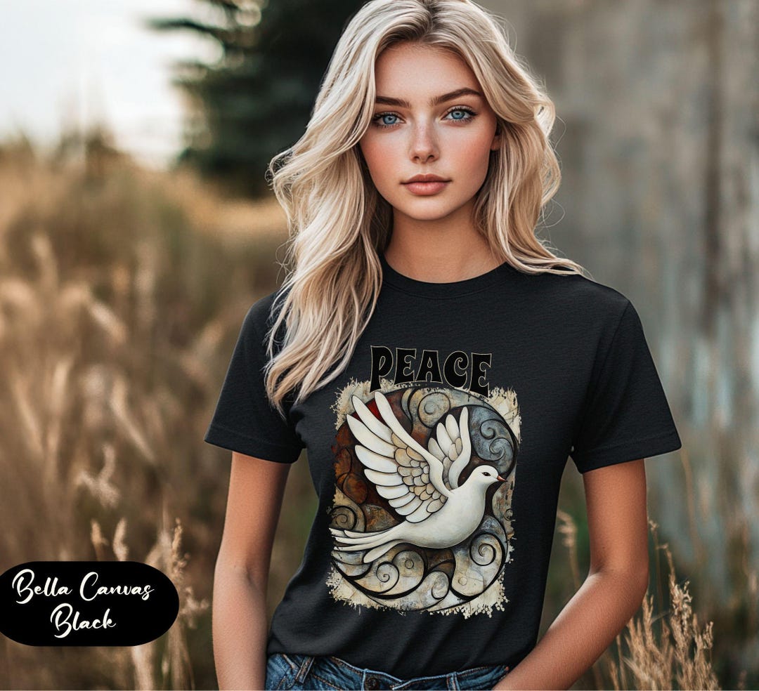 Dove of Peace Tshirt,peace Shirt,artistic Unity Tee,symbol of Hope,love ...