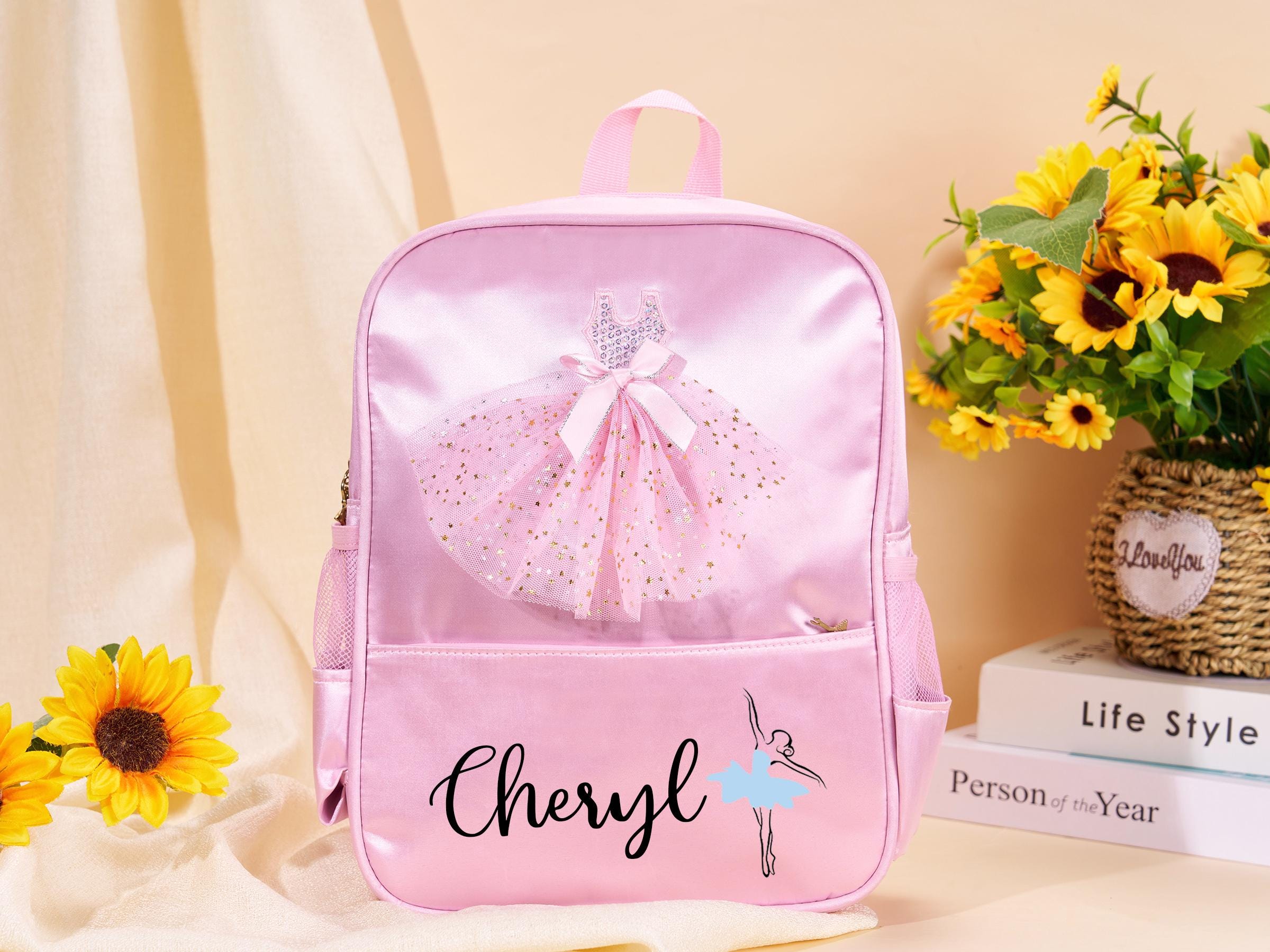 Personalized Monogrammed Dance Duffel Bag Name Ballerina Nylon Backpack ...