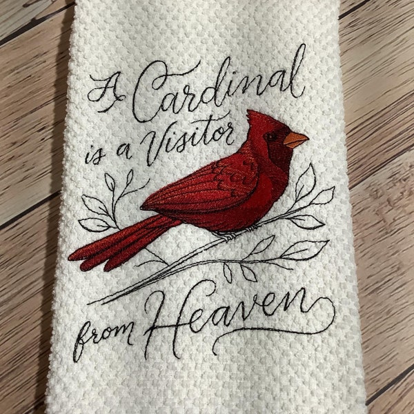 Embroidered Cardinal - Etsy