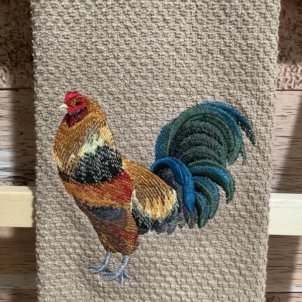 Embroidered Rooster - Etsy