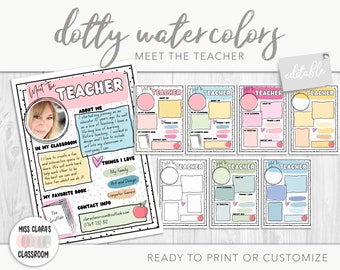Meet the Teacher Watercolor - Etsy