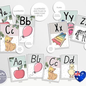 EUCALYPTUS Alphabet Posters, Classroom Letters Display, Letter ...