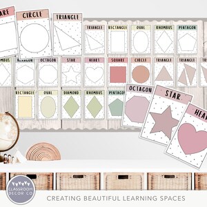 ENCHANTED FOREST Shape Posters, Classroom Printables, Rustic Woodland ...