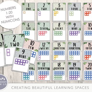 PLANTS & FOLIAGE Number Posters, Tens Frames Number Posters, Numicon ...