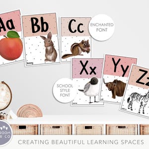ENCHANTED FOREST Alphabet Posters, Classroom Letters Display, Letter ...
