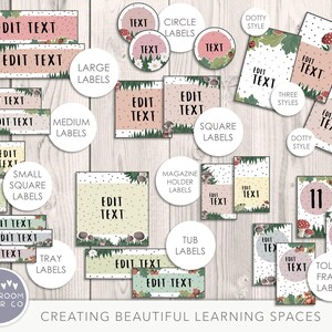 ENCHANTED FOREST Storage Label Bundle, Classroom Organization Labels ...