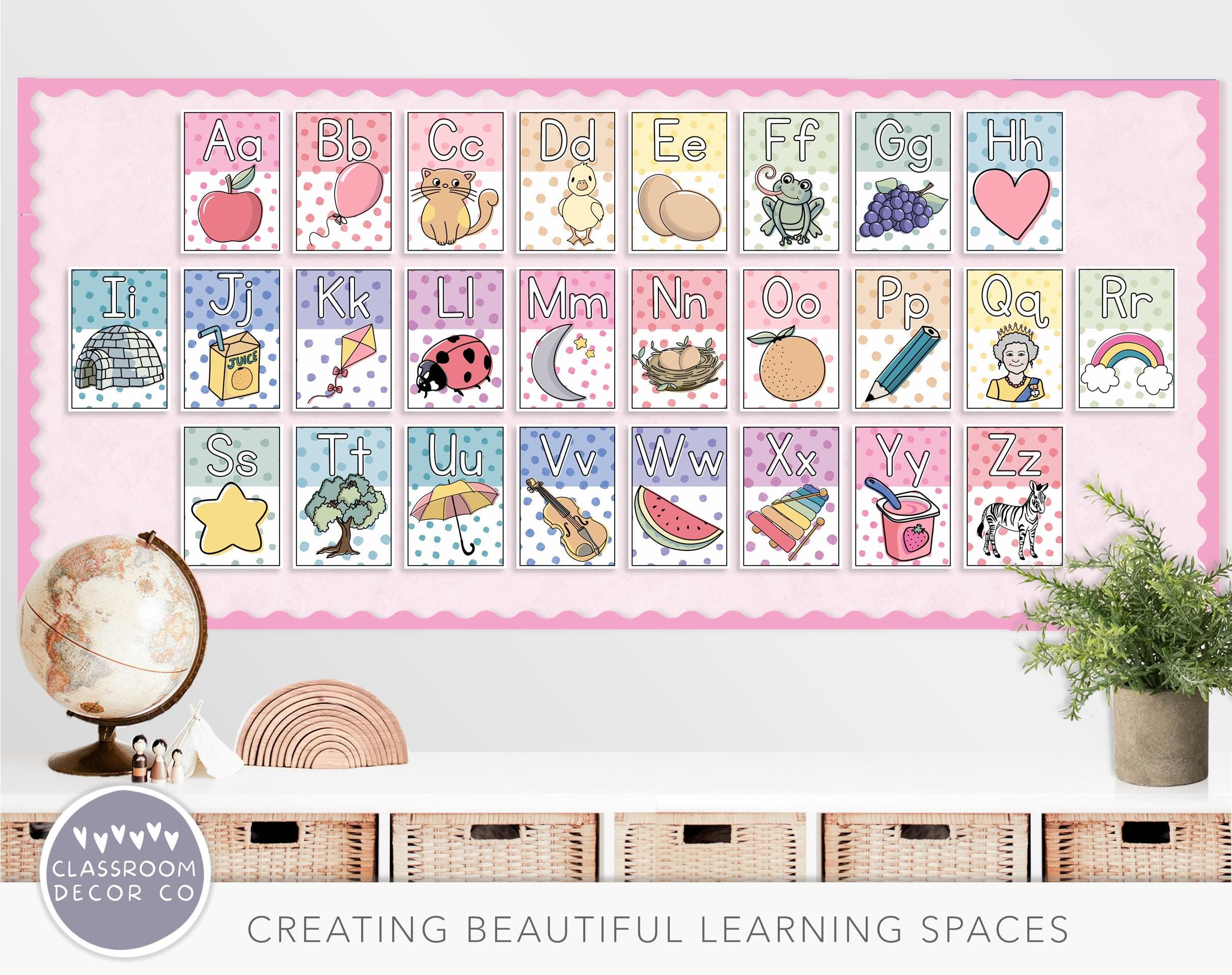 POLKA DOTS ‘BRIGHTS’ Alphabet Posters, Classroom Letters Display ...