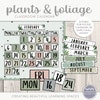 PLANTS & FOLIAGE Flip Calendar, Natural Greenery Boho Display, Neutral ...