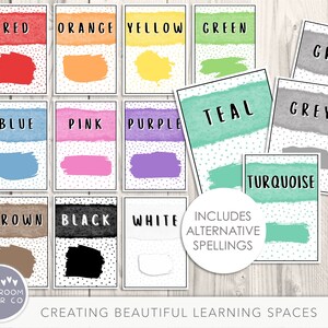 BOHO FARMHOUSE Color Posters, Classroom Printables, Modern Farmhouse ...