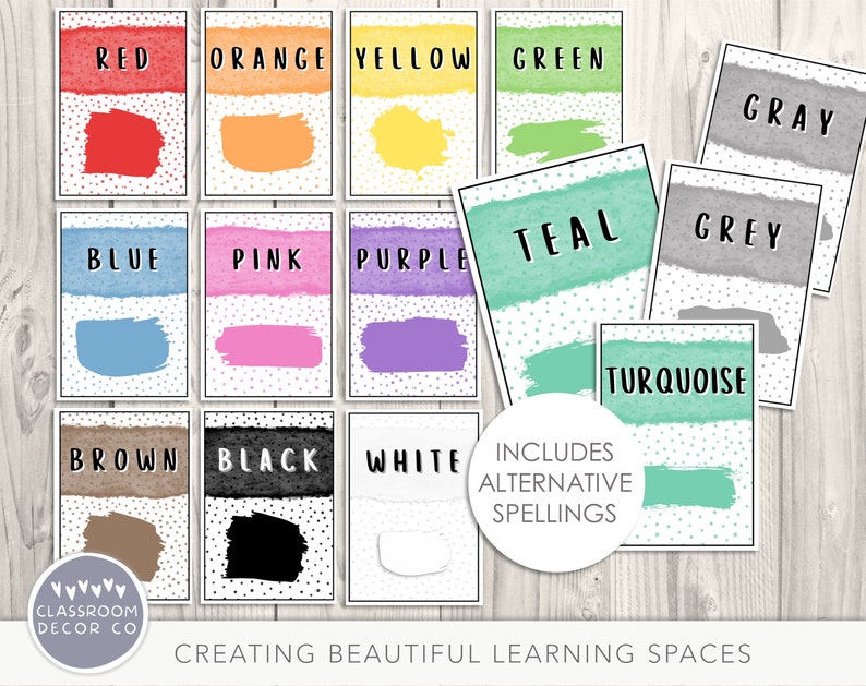 BOHO FARMHOUSE Color Posters Classroom Printables Modern - Etsy