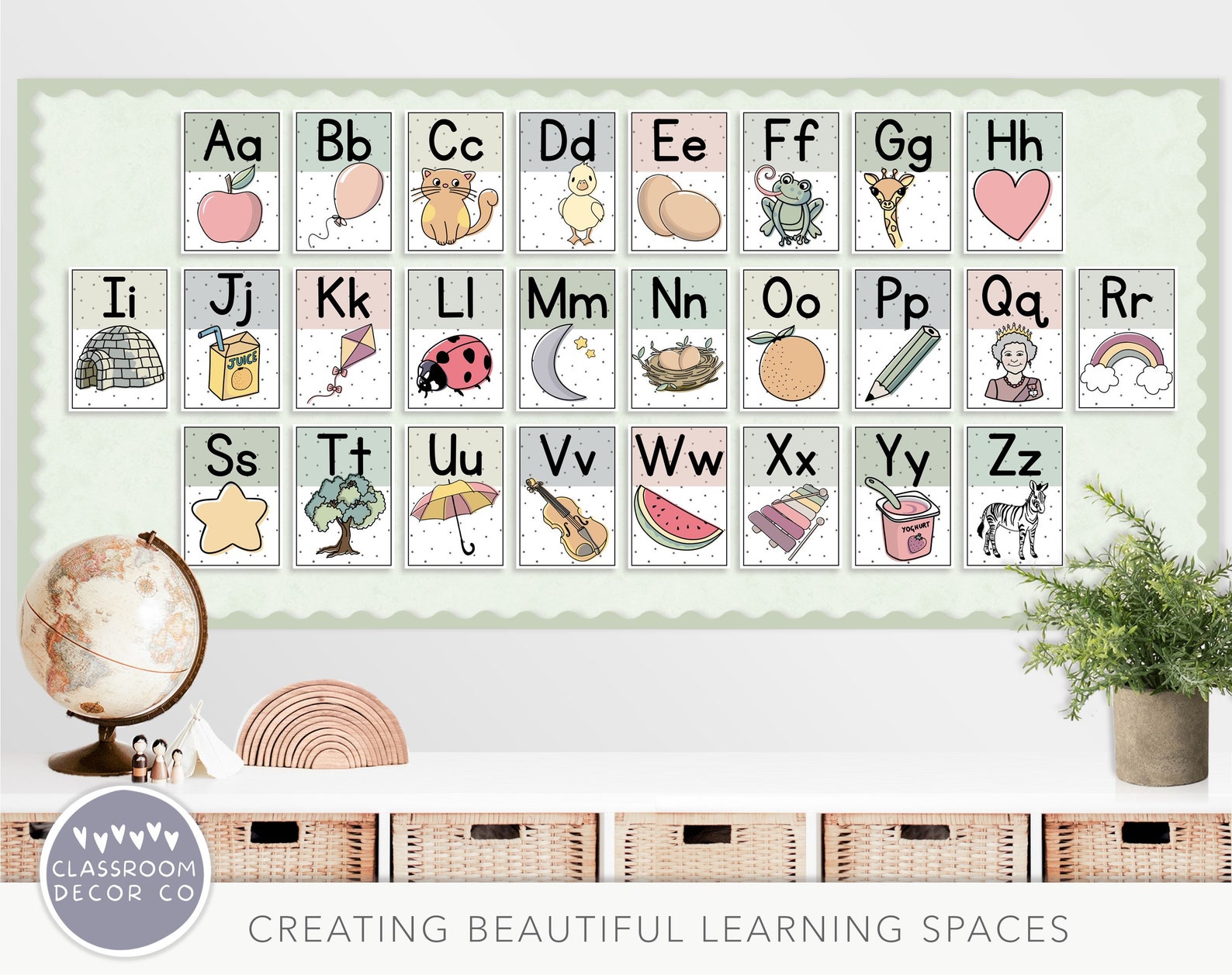 PLANTS & FOLIAGE Alphabet Posters, Classroom Letters Display, Letter ...