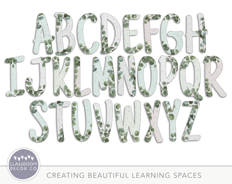 EUCALYPTUS Display Lettering, Custom Classroom Display, Classroom ...