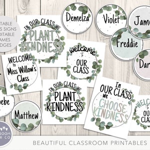 EUCALYPTUS Classroom Door Display, Customizable Display, Classroom ...