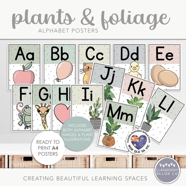 Modern Alphabet Poster - Etsy