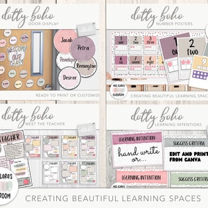 DOTTY BOHO Complete Classroom Display Label Bundle Neutral - Etsy