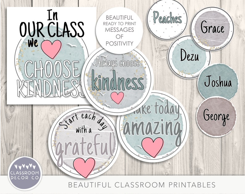 BEACHY BOHO Classroom Door Display, Customizable Display, Classroom ...