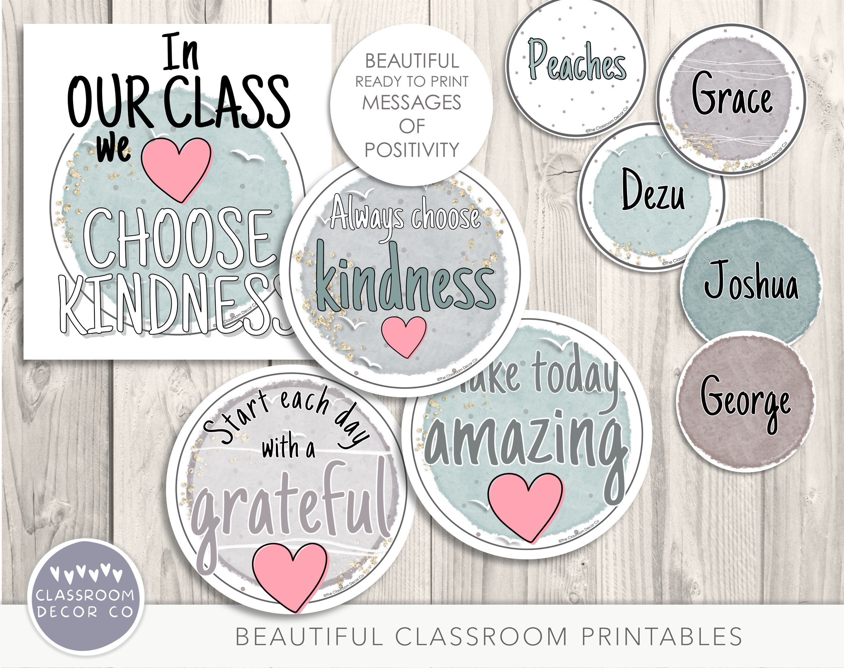 BEACHY BOHO Classroom Door Display, Customizable Display, Classroom ...