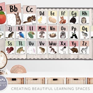 ENCHANTED FOREST Alphabet Posters, Classroom Letters Display, Letter ...