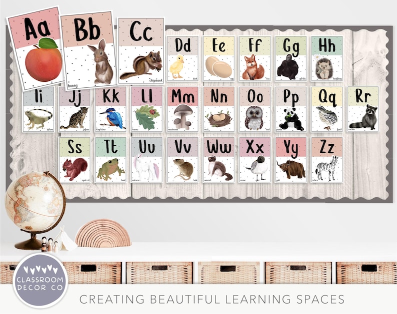 ENCHANTED FOREST Alphabet Posters, Classroom Letters Display, Letter ...