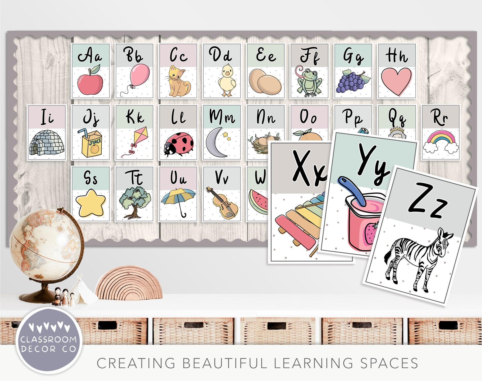 EUCALYPTUS Alphabet Posters, Classroom Letters Display, Letter ...
