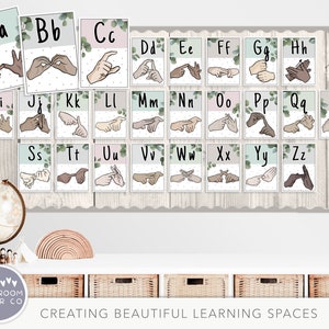 EUCALYPTUS BSL Sign Language Posters, British Sign Language Display ...
