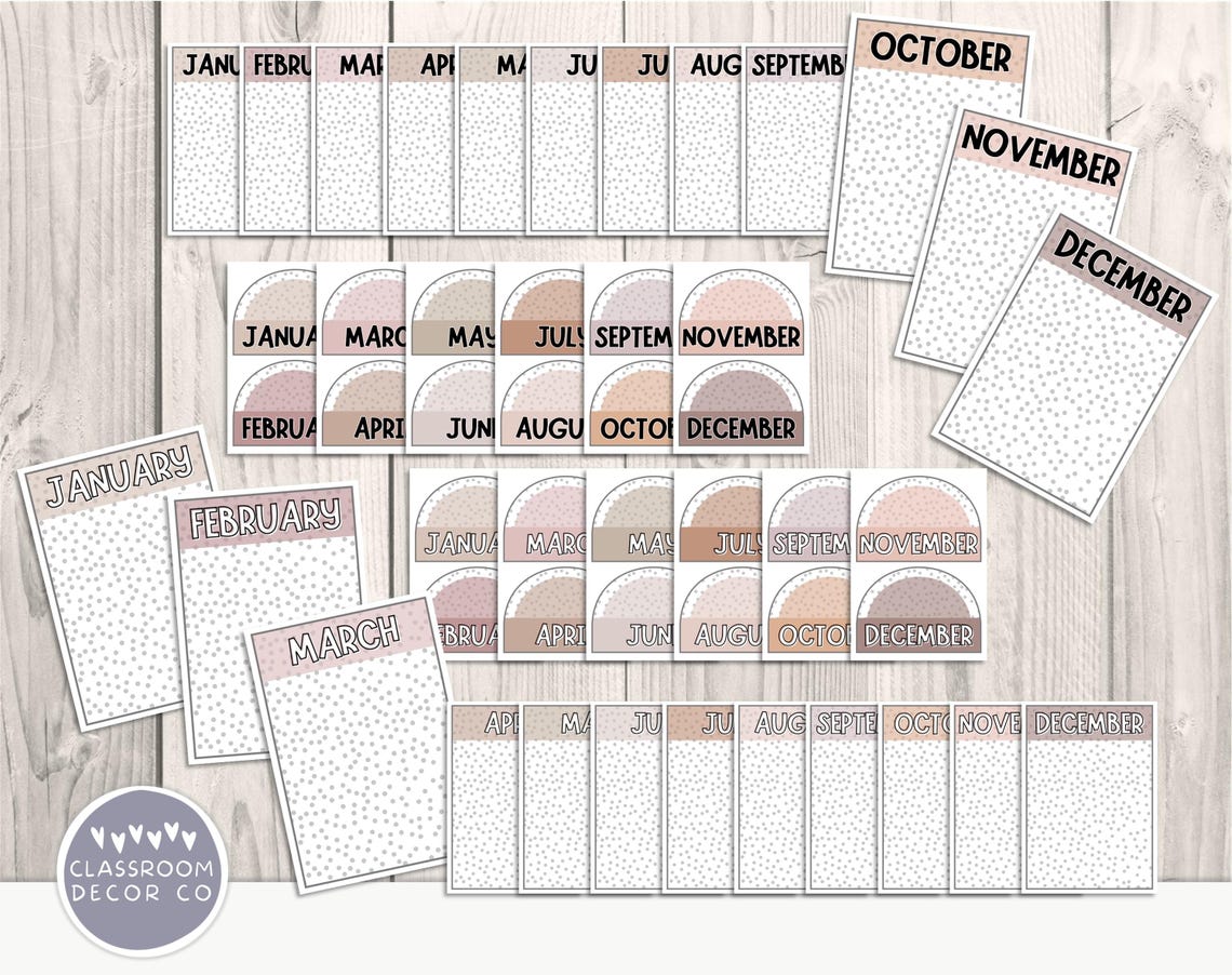 MODERN NEUTRALS Birthday Display | Classroom Celebration Display ...