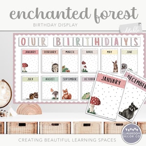 ENCHANTED FOREST Birthday Display, Celebration Classroom Display ...