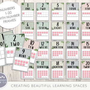 PLANTS & FOLIAGE Number Posters, Tens Frames Number Posters, Numicon ...