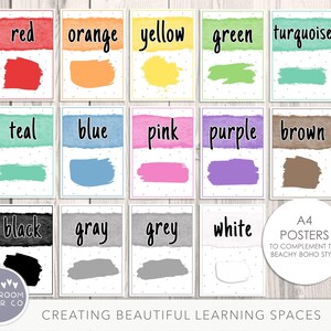 BEACHY BOHO Learning Intentions, Learning Objective Poster, Success ...