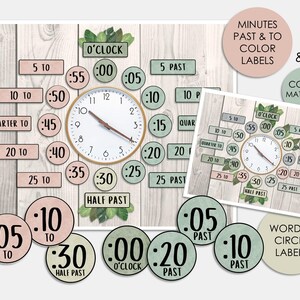 PLANTS & FOLIAGE Clock Numbers, Clock Printables, Classroom Printables ...