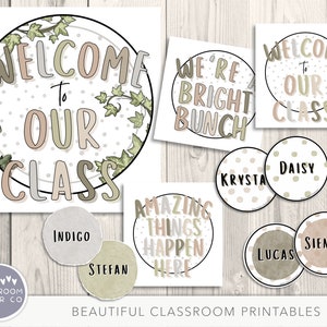 BOHO FARMHOUSE Classroom Door Display, Customizable Display, Classroom ...