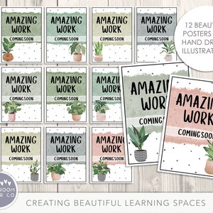 PLANTS & FOLIAGE Coming Soon Posters, Modern Plants Classroom Display ...