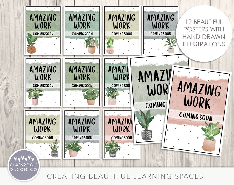 PLANTS & FOLIAGE Coming Soon Posters, Modern Plants Classroom Display ...