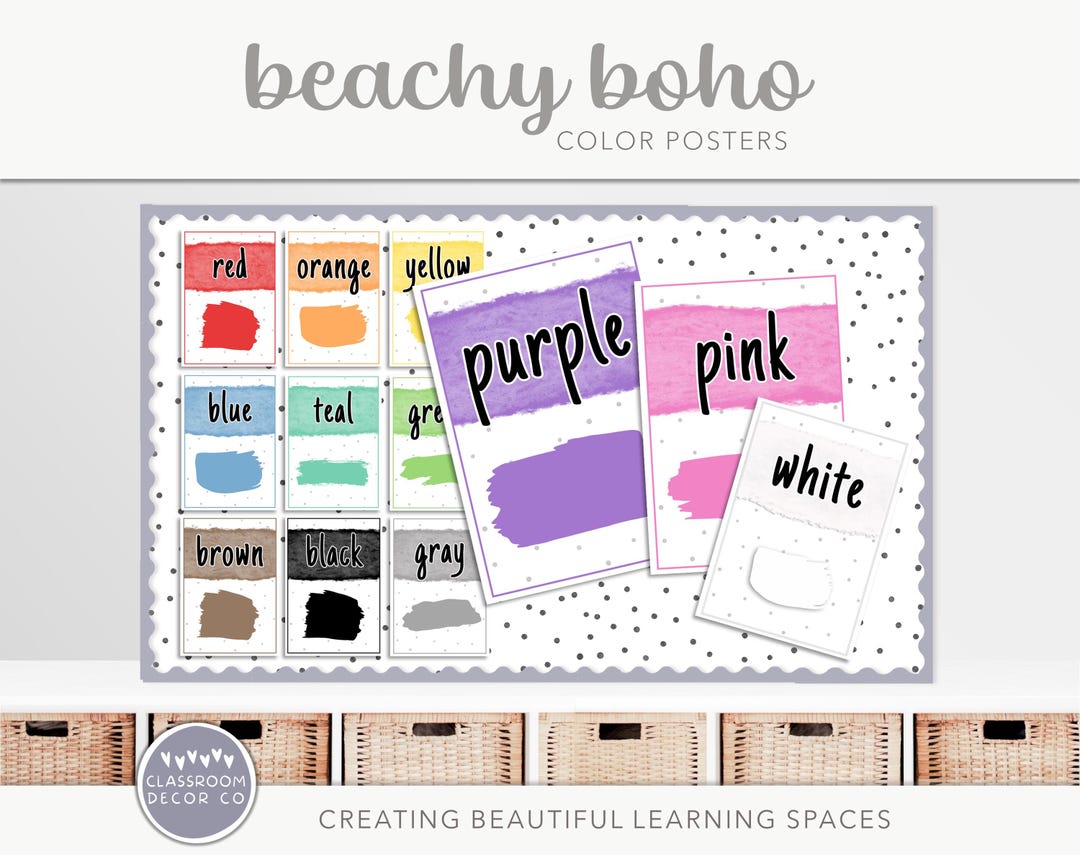 BEACHY BOHO Learning Intentions, Learning Objective Poster, Success ...