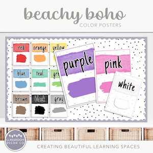BEACHY BOHO Learning Intentions, Learning Objective Poster, Success ...