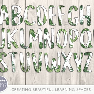 PLANTS & FOLIAGE Display Lettering, Custom Classroom Display, Modern ...