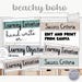 BEACHY BOHO Learning Intentions, Learning Objective Poster, Success ...