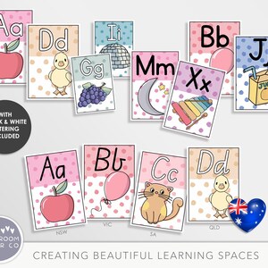 POLKA DOTS ‘BRIGHTS’ Alphabet Posters, Classroom Letters Display ...