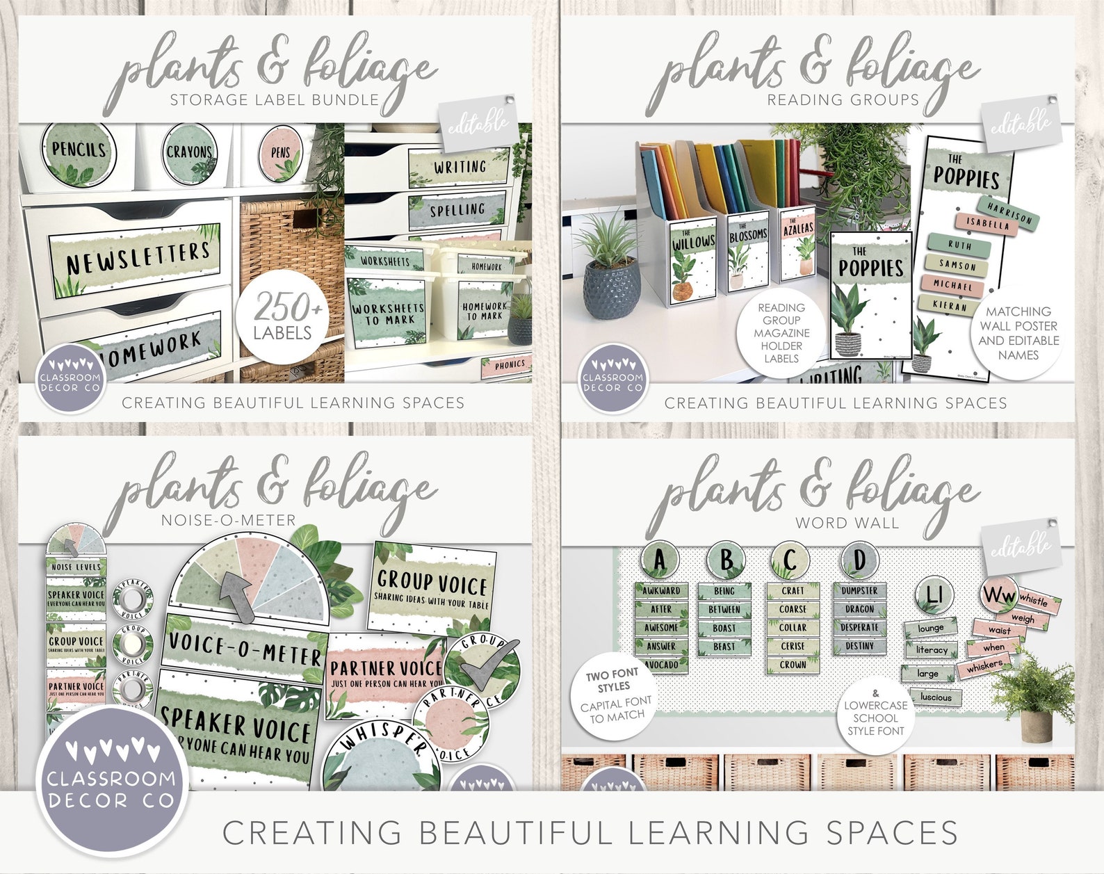 PLANTS & FOLIAGE Complete Classroom Display Bundle - Etsy