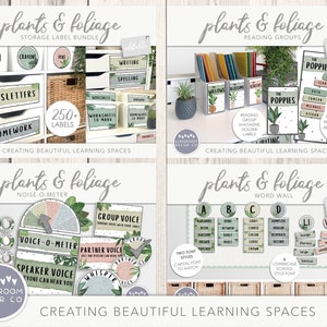 Plants & Foliage Complete Classroom Display Bundle | Natural Boho ...